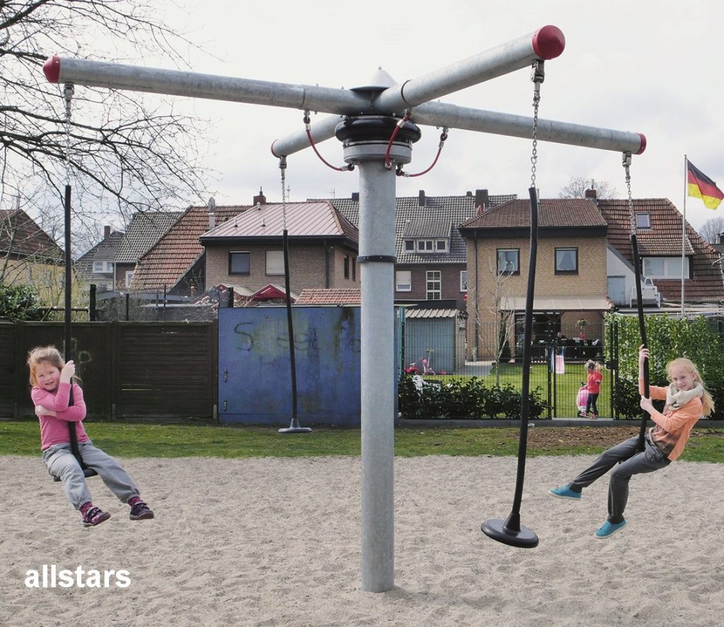 Karussell Pendelsitz-Karussell Pendelsitzkarussell Drehturm Wippbalken ...