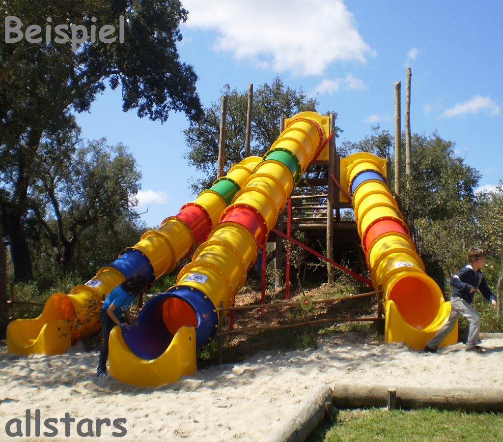 Röhrenrutsche gerade Rutsche L= 4,3 m PH= 2,0 m PE Rotoflex mehrere ...