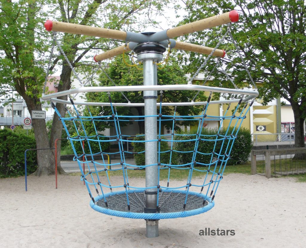 Raumkapsel drehbar Spielplatzgeräte Karussell Kletternetz Wippkarussell ...